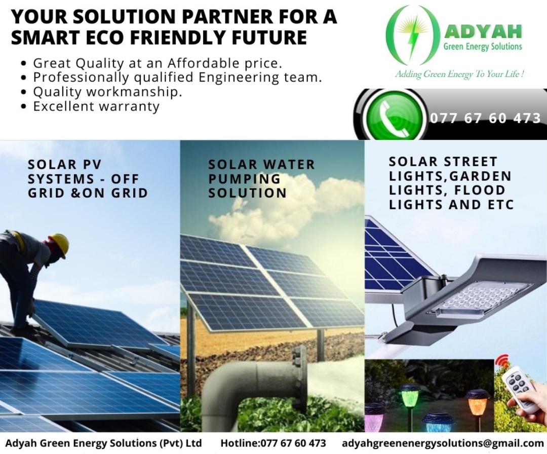 Solar PV Solutions at Adyah (AGES) - Adyah Green Energy Solutions (Pvt) Ltd